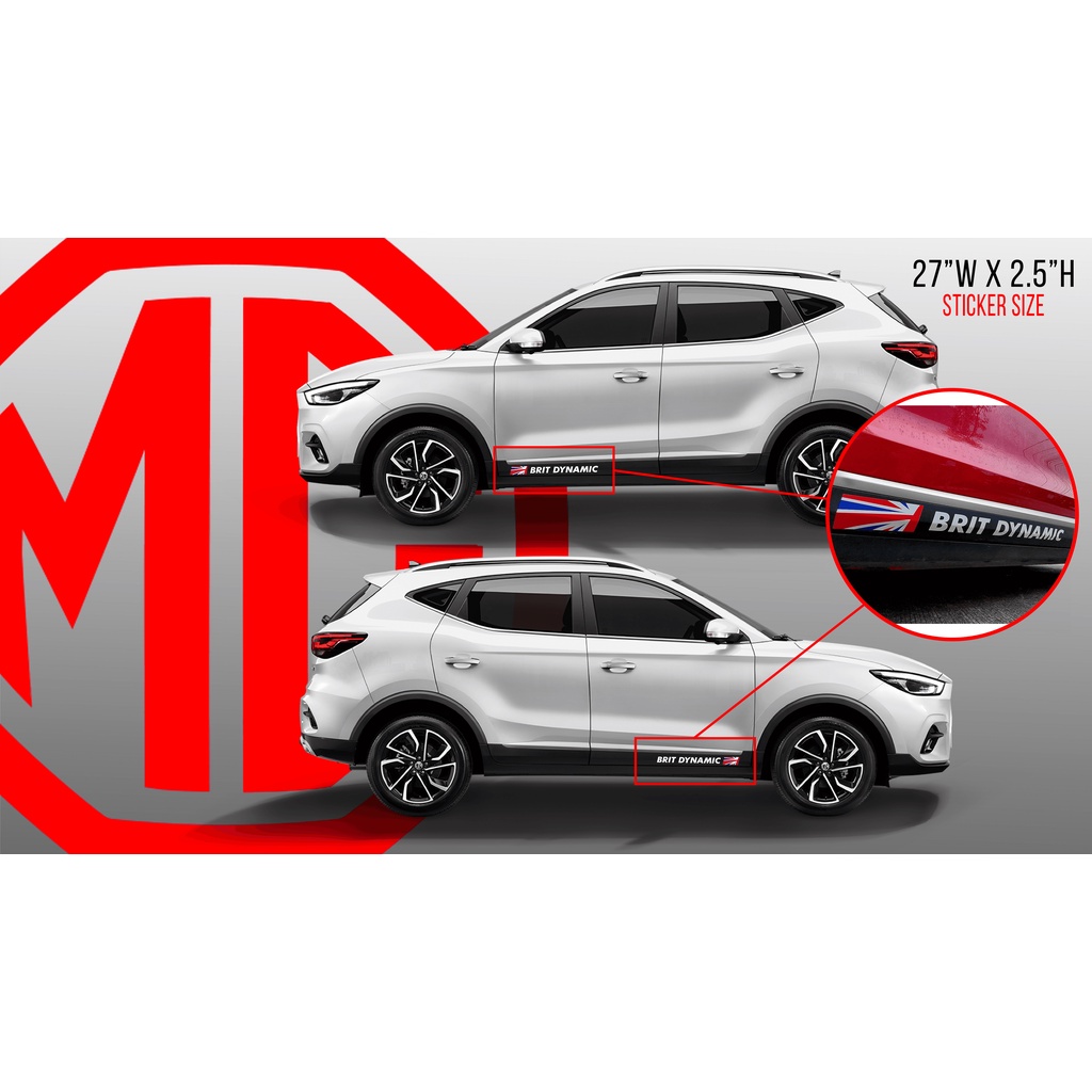 MG Brit Dynamic Logo 2PCS Car Sticker Decal Waterproof for Morris ...