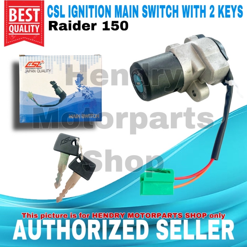 HDR IGNITION MAIN SWITCH (2 KEYS 2 WIRES) FOR SUZUKI RAIDER 150 ...