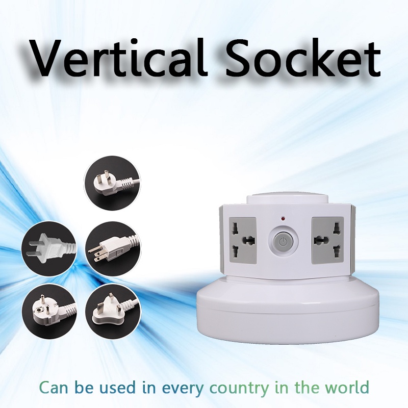 1 layer vertical socket Multi-function tower socket USB charging ...