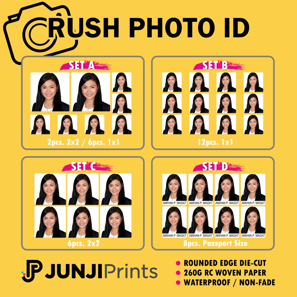 Rush Photo ID 2x2 1x1 Passport Size Printing | Shopee Philippines