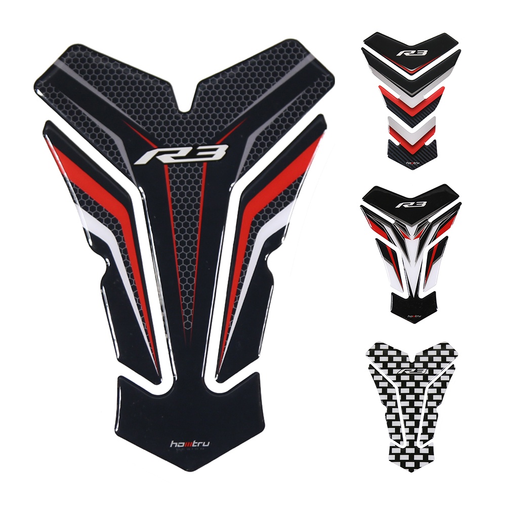 3D Motorcycle Tank Pad Protector Decal Stickers Case For Yamaha YZF R3 ...