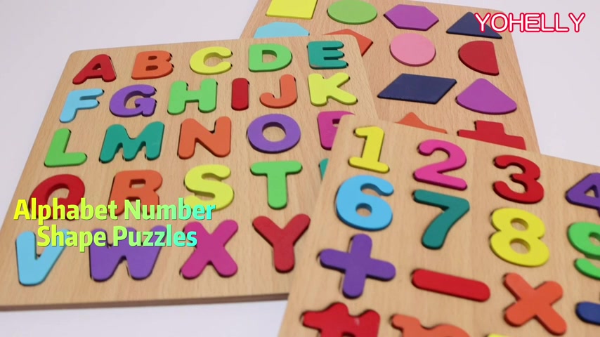 iBaby ABC Alphabet Digital Puzzle Wooden Toys Kid Number Letter shape ...