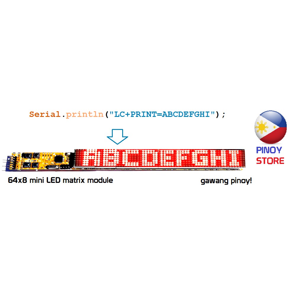 Mini LED Matrix Module for Arduino Raspberry Pi Serial UART interface ...