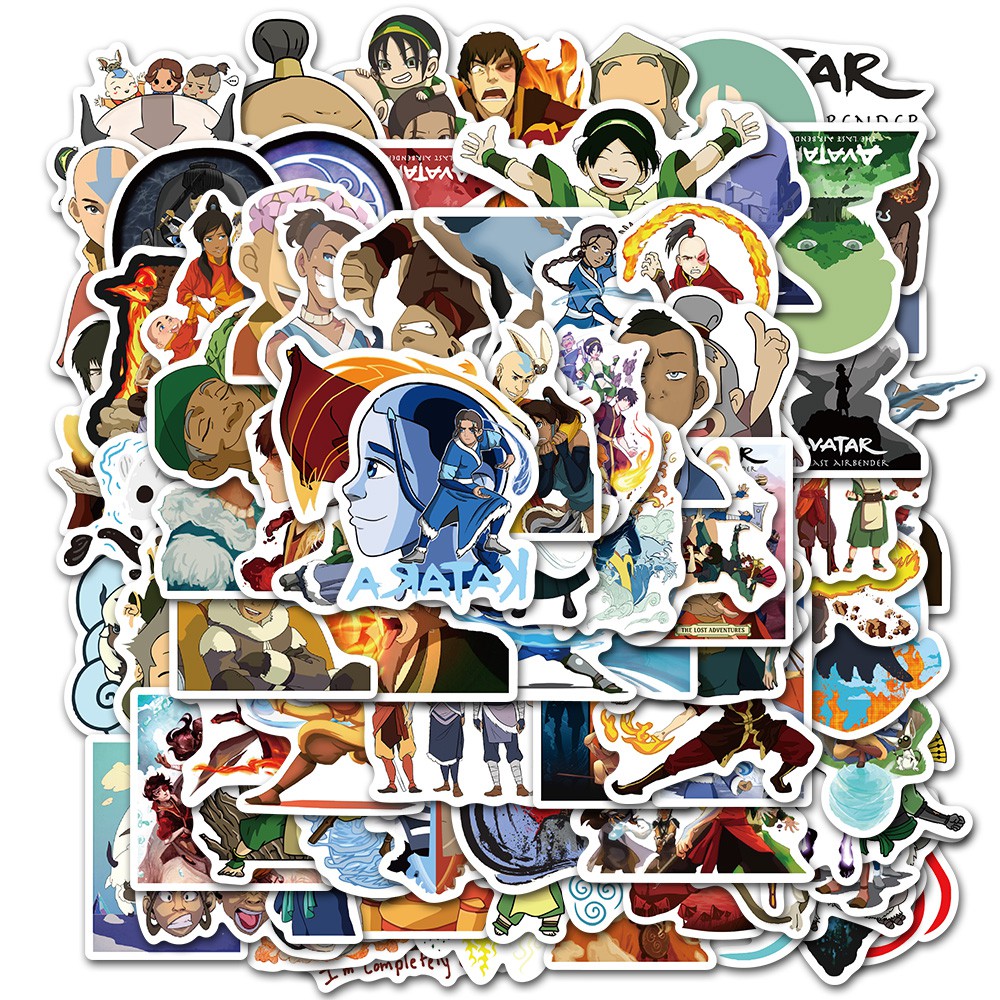 100PCS Avatar The Last Airbender Anime Stickers Skateboard Fridge ...