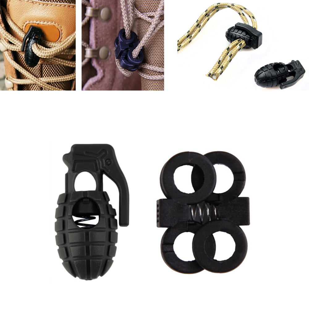 8Pcs Shoelace Shoe Lace Buckle Stopper Rope Clamp Paracord Lock Camp ...