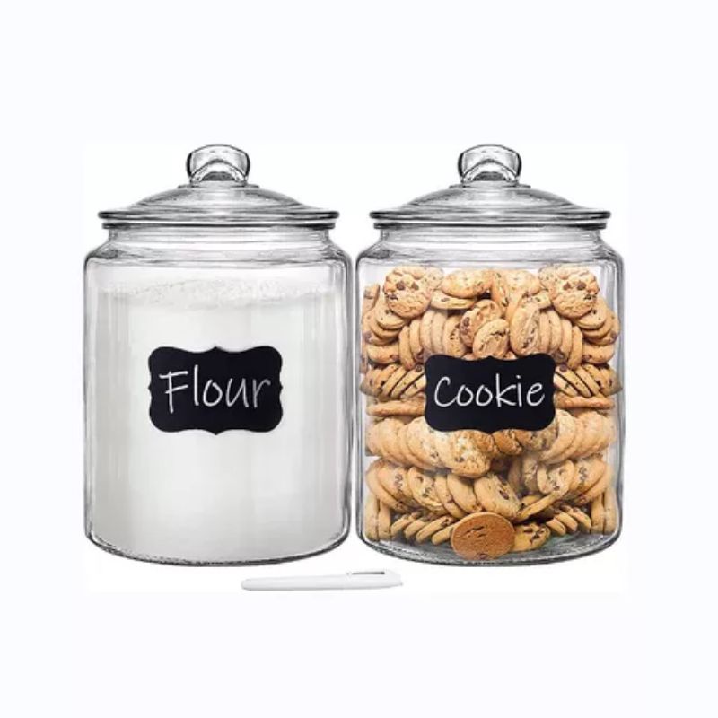 1000mL / 1Liter Airtight Chalkboard Cookie Jar Canister Jar Glass ...