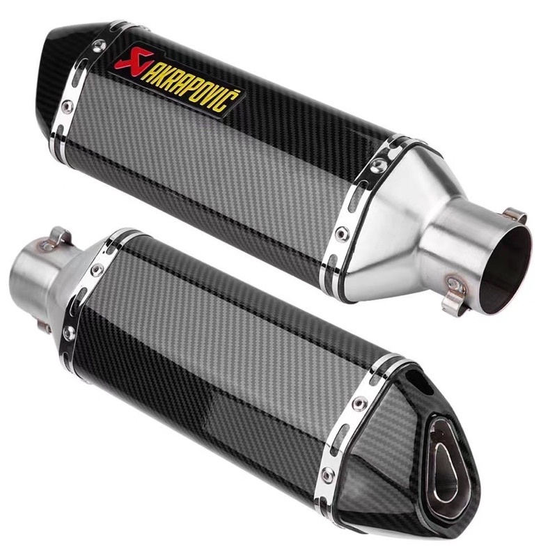 Akrapovic Muffler Carbon Fiber Type Exhaust 38-51MM Universal 38-51MM ...