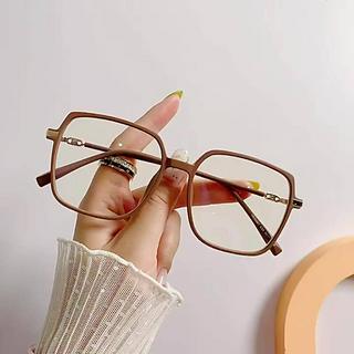 Korean Square Frame Glasses Anti Radiation Eyeglasses For Women / Men ...