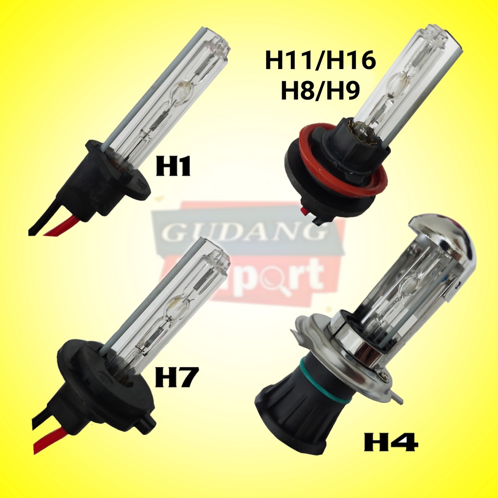 CAR HID LIGHT BULB H4 H1 H11 H7 H16 HB3 HB4 35 WATT 55 WATT 6000K WHITE ...