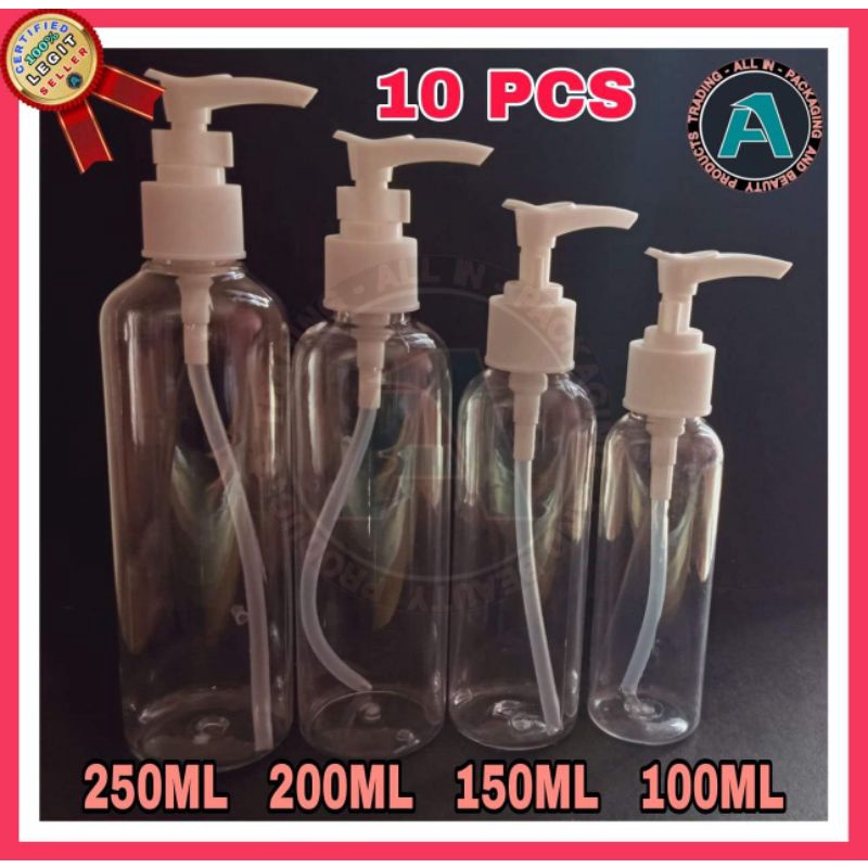10pcs pump bottles with white pump | Shopee Philippines