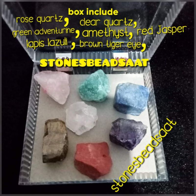 set stones rose quartz, green adventurine,lapis lazuli, Amethyst, Seven ...