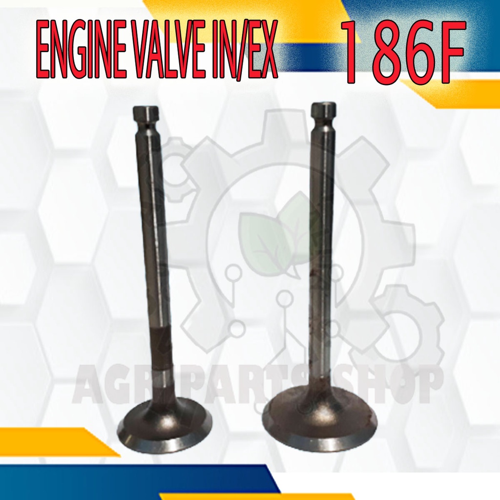 Engine Valve In/Ex Intake Exhaust Set 186F 186FA Aircooled Diesel ...