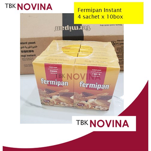 Fermipan SACHET Packaging 10 Boxes x 4 Sachets/INSTANT Dry Yeast 11GR x ...