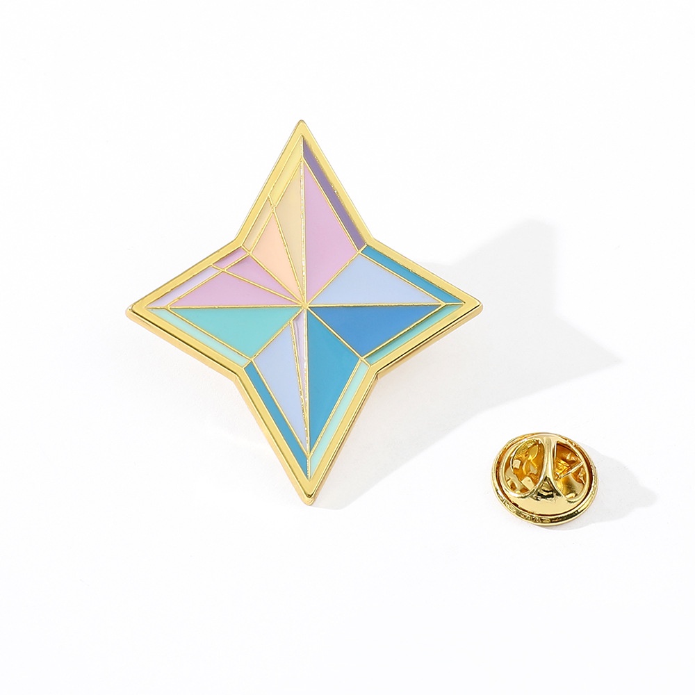 Yuanshen Rough Stone Brooch Colorful Metal Two-Dimensional Anime Game ...