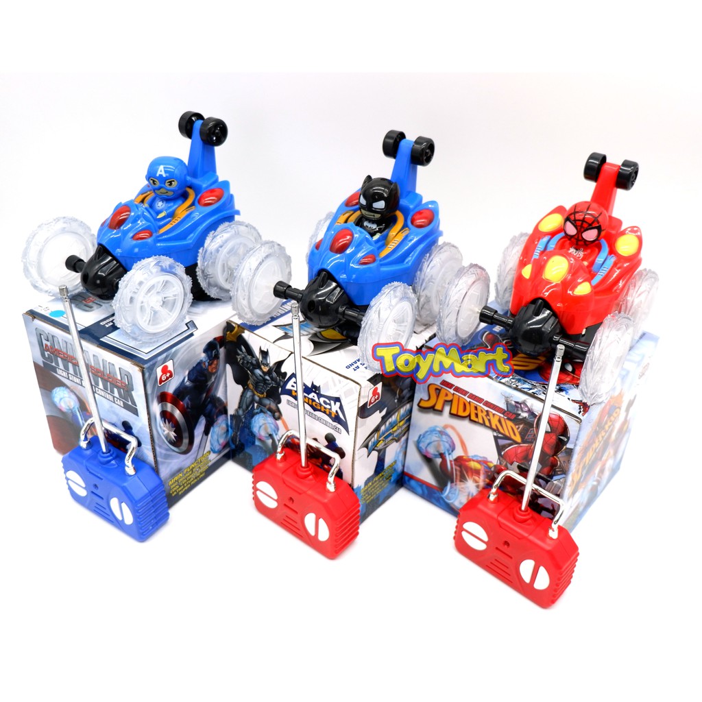NEW Super Hero Remote Control Stunt Mini Car Toy Children Cartoon ...