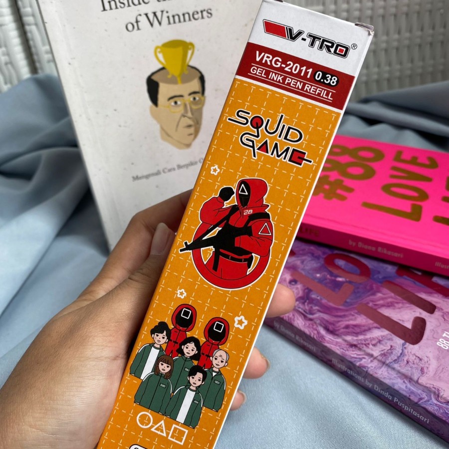 BARANG_GROSIR99 SUPER CUTE SQUID GAME MODEL PEN INK REFIL 1 BOX ...