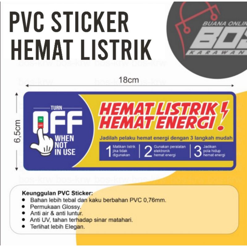 Pvc STICKER SAVE ELECTRICITY | Shopee Philippines