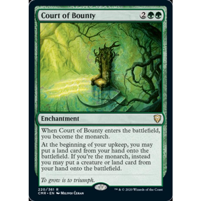 Magic the Gathering - Court of Bounty - MTG Green - CMR - NM | Shopee ...