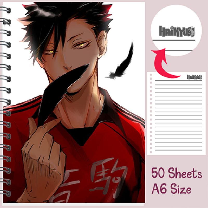 (Small Size) 49 Designs Matte A6 Size Haikyuu!! Anime Notebook Haikyuu ...