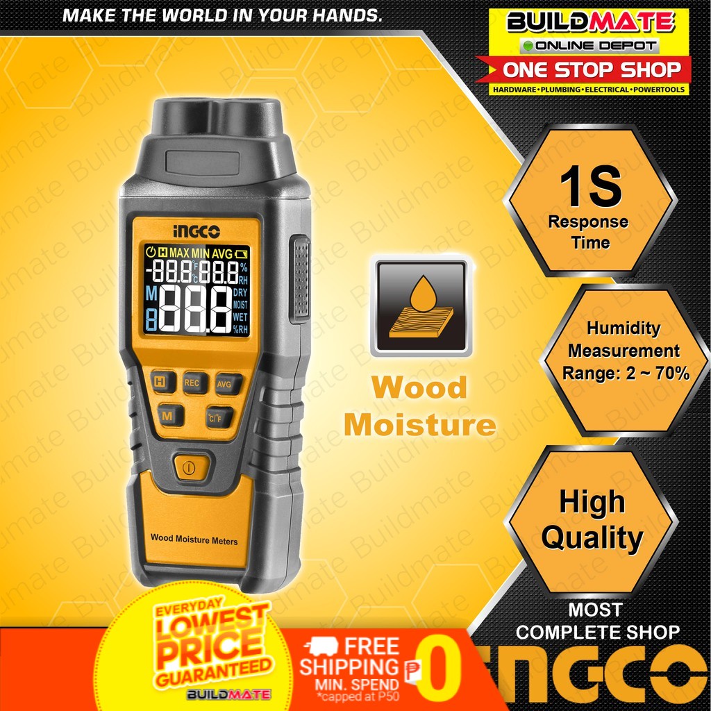 Buildmate x INGCO Wood Moisture Meter Handheld Moisture Meters ...