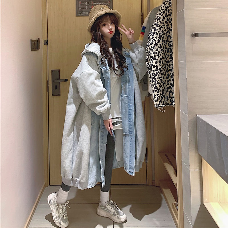 Salt Series Fried Street Casual Fleece Lining Denim Lamb Wool Coat ...