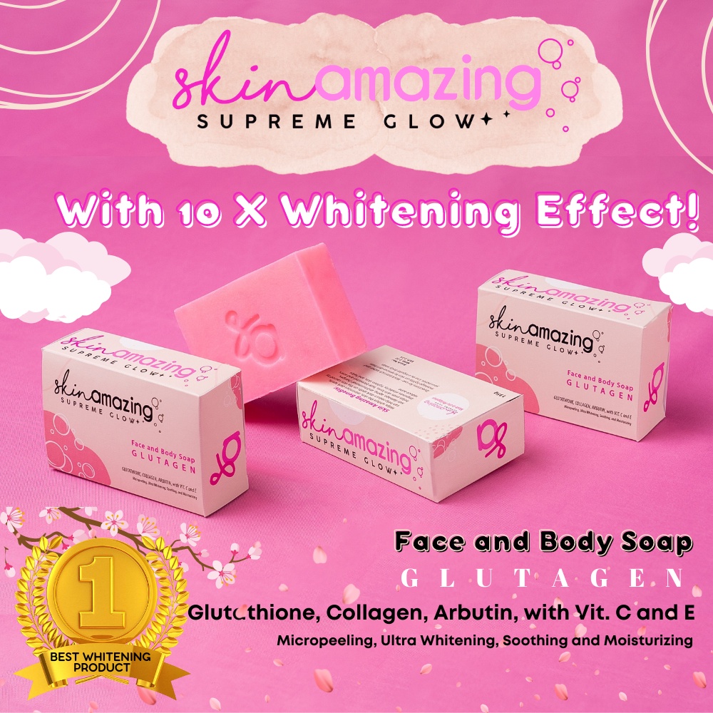Skin Amazing Glutathione Collagen Soap Alpha Arbutin Vitamin C Vitamin ...