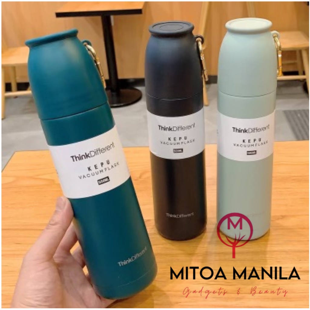 Think Different Vacuum Flask 500ml Large Insulated Bottle 304 Stainless Steel Tumbler | Shopee ...