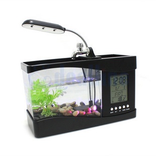 Goldfish Tank USB Mini Fish Tank Small Multifunctional Ecological Fish ...