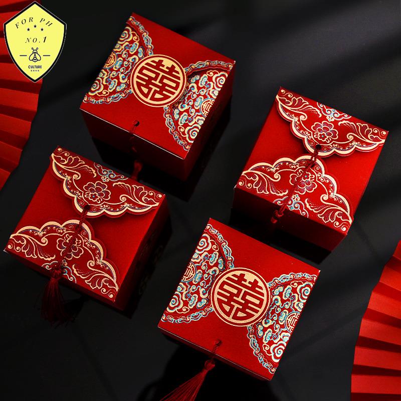 newNO.1☎ ﹊50pcs Creative red Chinese style Candy Boxes wedding gifts ...