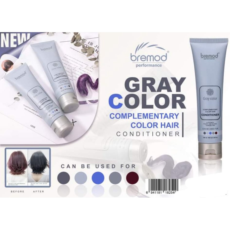 Bremod Color - GRAY - Complementary Color Hair Conditioner Locking ...