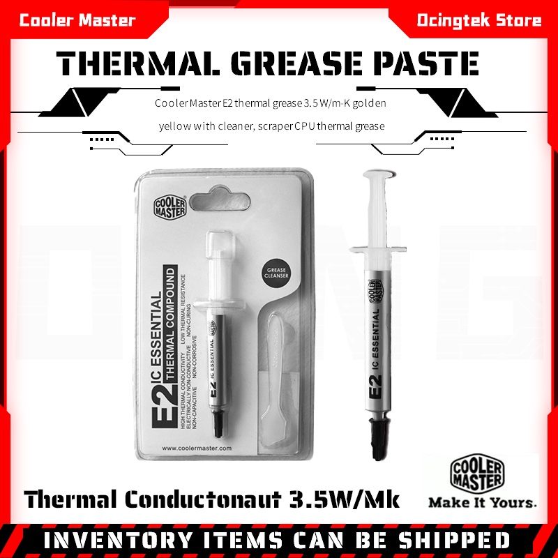 Cooler Master E2 Thermal Grease Paste Compound Silicon For CPU Cooler Processor GPU Chipset ...