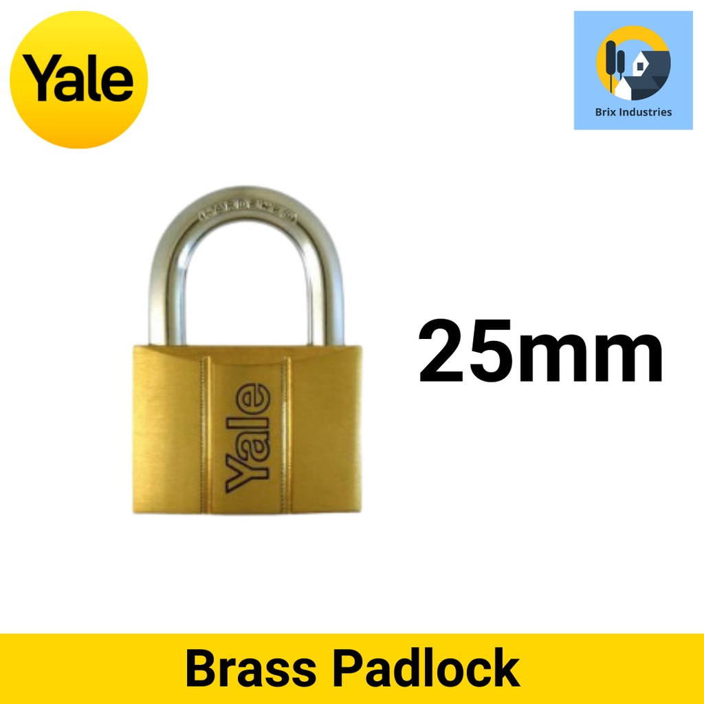Yale Brass Padlock Heavy Duty 20mm 25mm 30mm 40mm 50mm or 60mm | Shopee ...