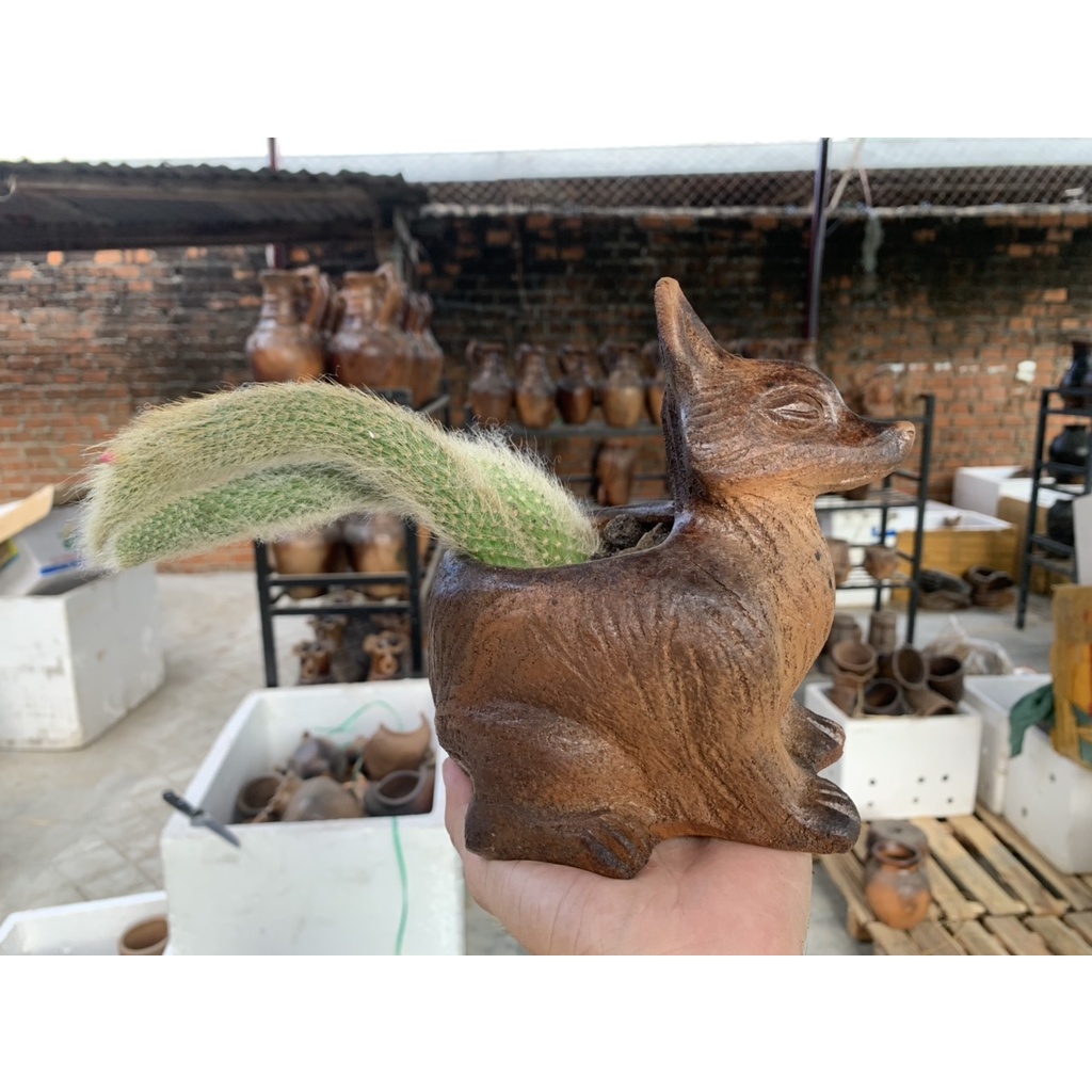 Terracotta Pots Fox | Stone Lotus Pots | Terracotta Ceramics | Bau Truc ...