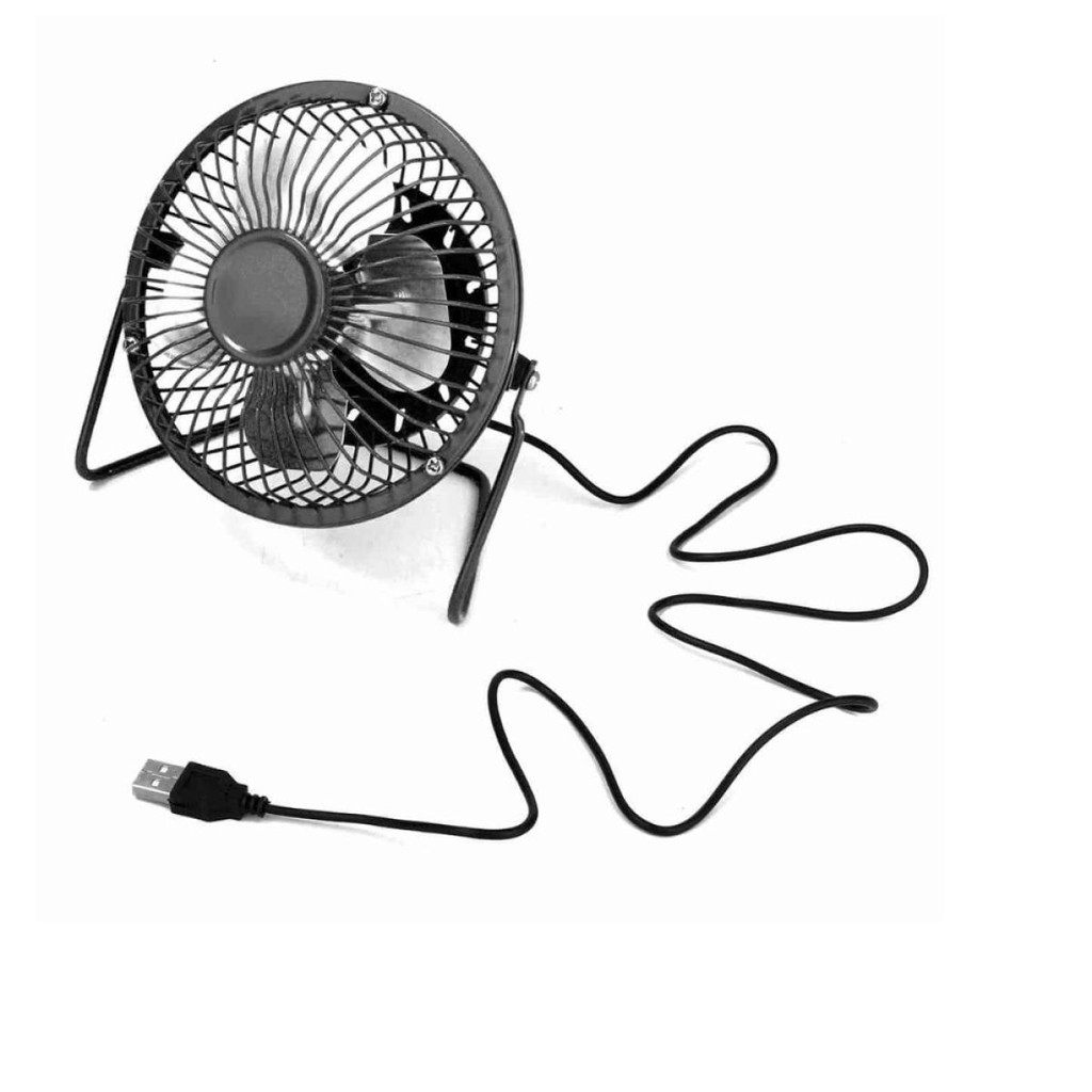 5-Inch USB Desk Fan, Portable Mini Personal Fan Super Quiet, Metal ...