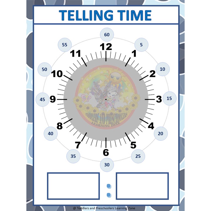 Reusable Telling Time Chart for Practice time telling activities ...