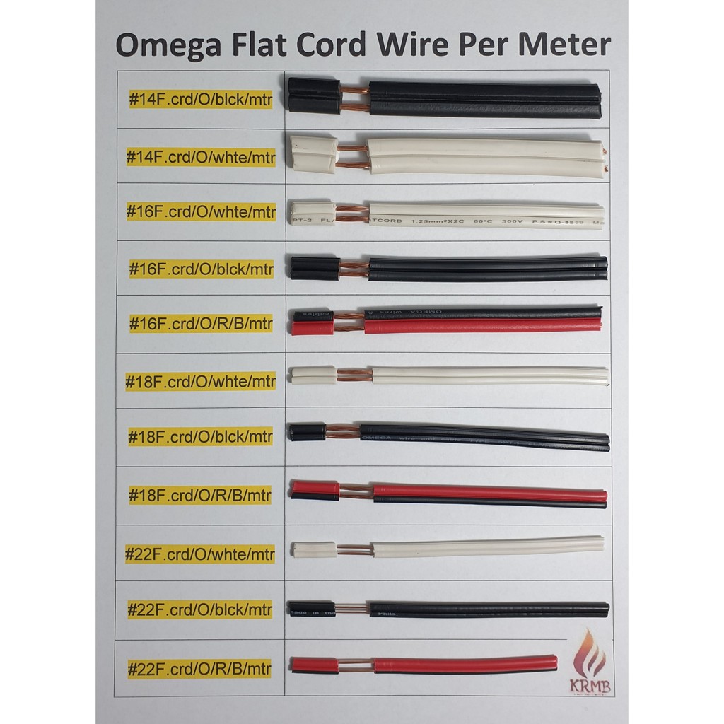OMEGA FLAT CORD WIRES PER METER LOW PRICE | Shopee Philippines