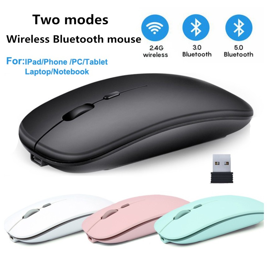 Wireless Mouse Bluetooth 2.4Ghz Receiver Optical Adjustable Wireless ...