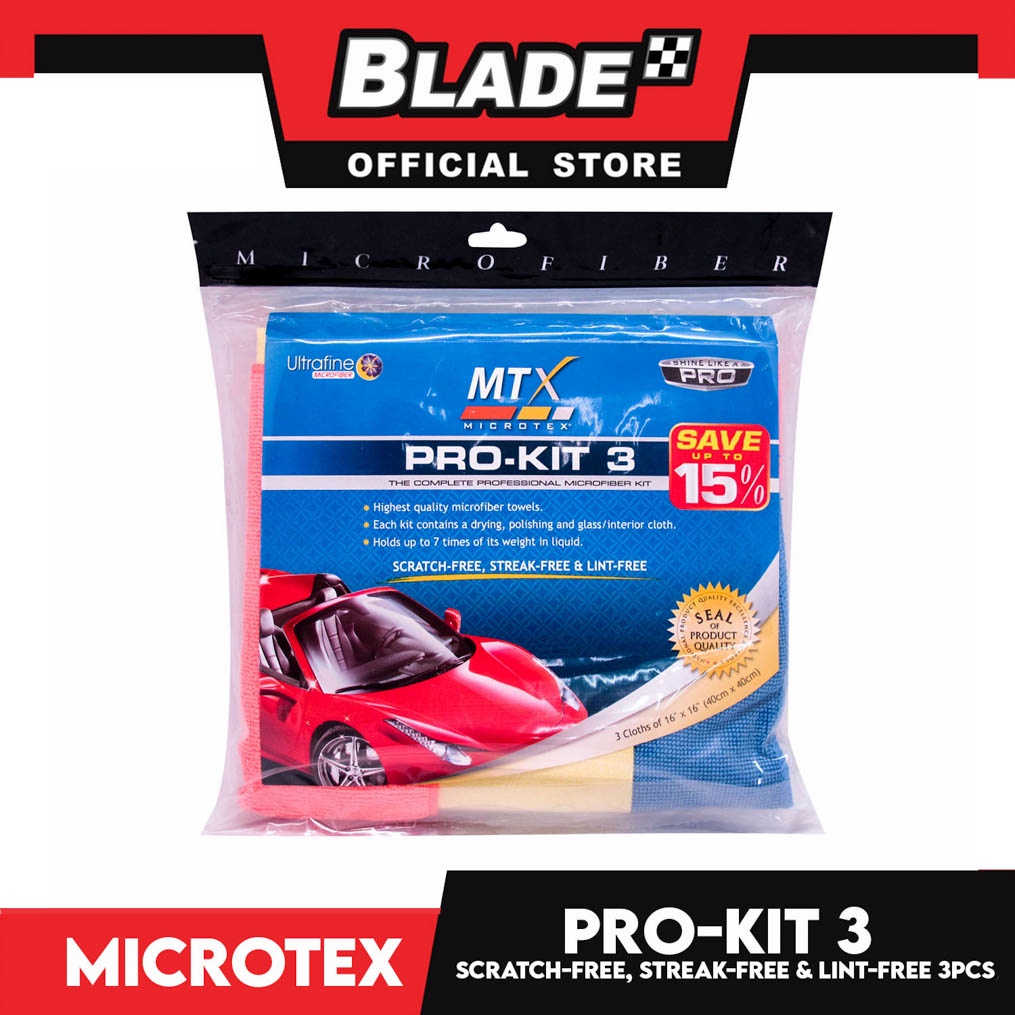 Microtex MA-PKT003 Pro-Kit 3 Microfiber Cloth | Shopee Philippines