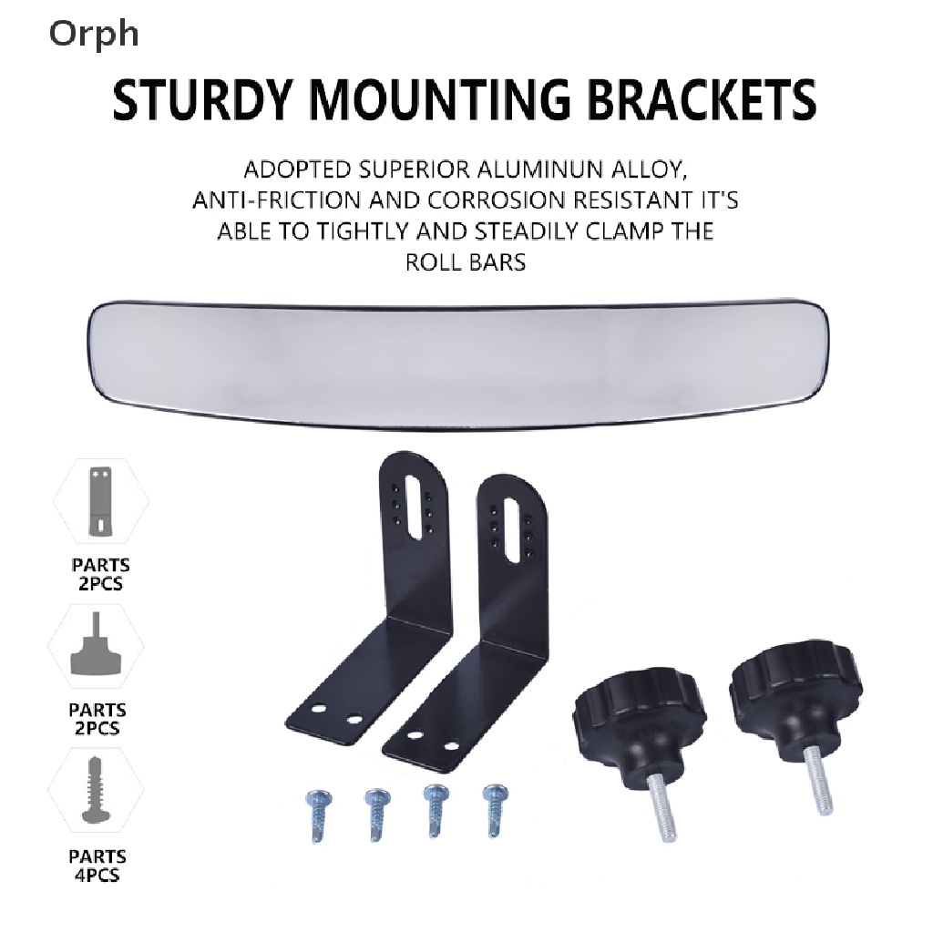 Orph Golf Cart Rear View Mirror, 180 Degree Rear View Mirror 16.5 ...
