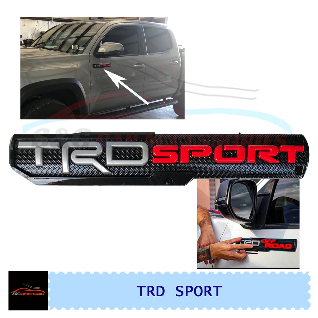 SG Tail Gate Badge / Trunk Badge / Door Badge Emblem for Toyota Hilux ...