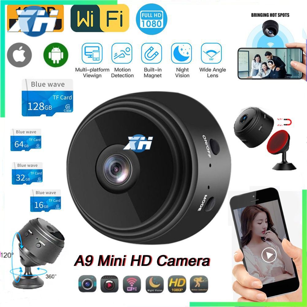 A9 Wifi Mini IP Camera Home Security Surveillance Small Portable ...