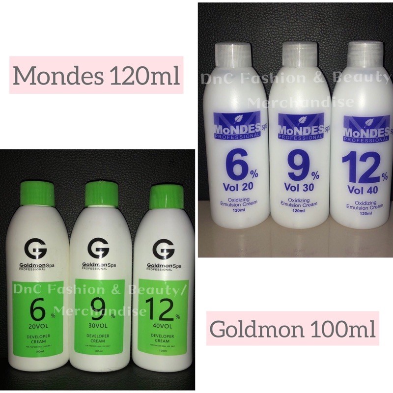 Mondes 120ml / Goldmon Developer Cream/Oxidizer 100ml | Shopee Philippines
