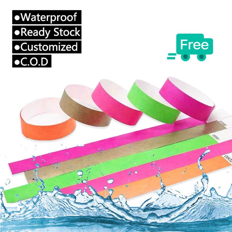 100pcs*custom waterproof wristband sticker sythetic hang label meeting ...