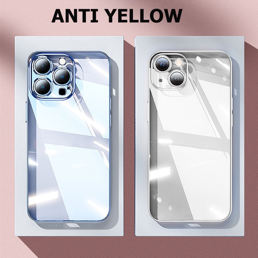 Luxury Square Electroplated Clear Phone Case for iPhone15 14 1312 11 ...