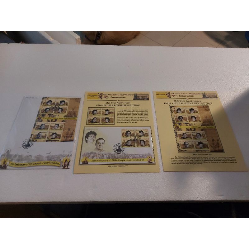 2011 complete set 2 album souvenir sheet +fdc 25th Anniversary Edsa ...