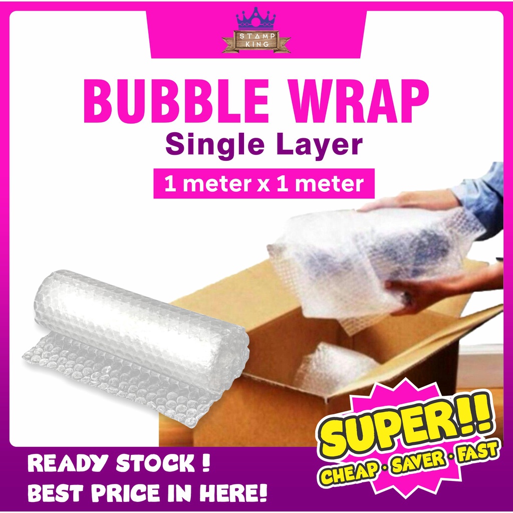 Bubble Wrap single layer packinging protective pack 1 meter x 1 meter ...
