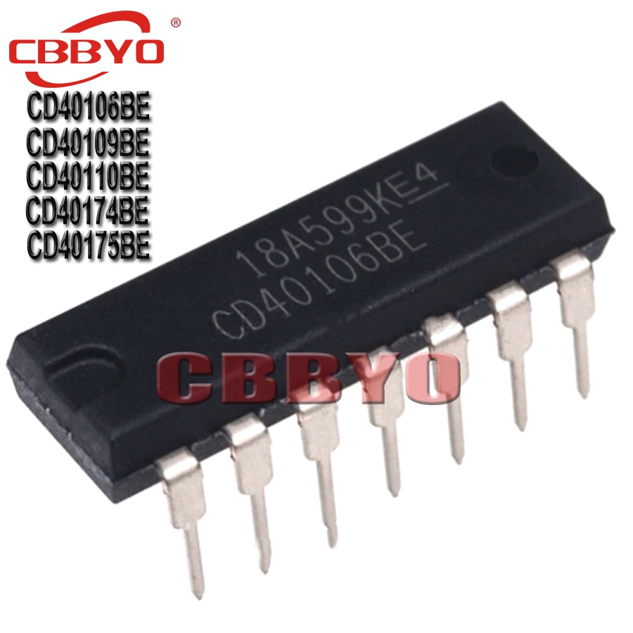 10PCS CD40106BE CD40106 DIP-14 CD40109BE CD40109 CD40174BE CD40174 ...