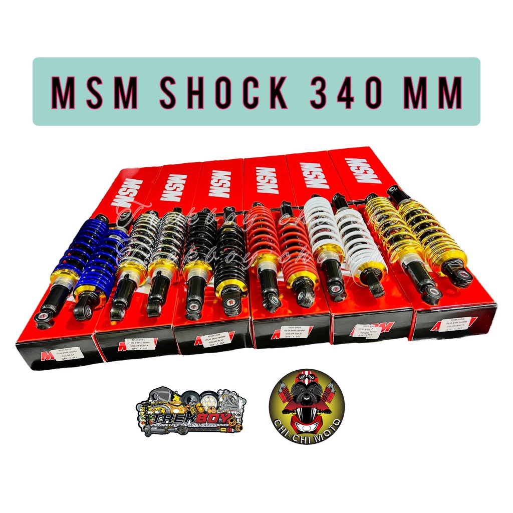 MSM Shock Suspension 340mm for Wave 125/100/110,XRM110/125,Smash 110 ...