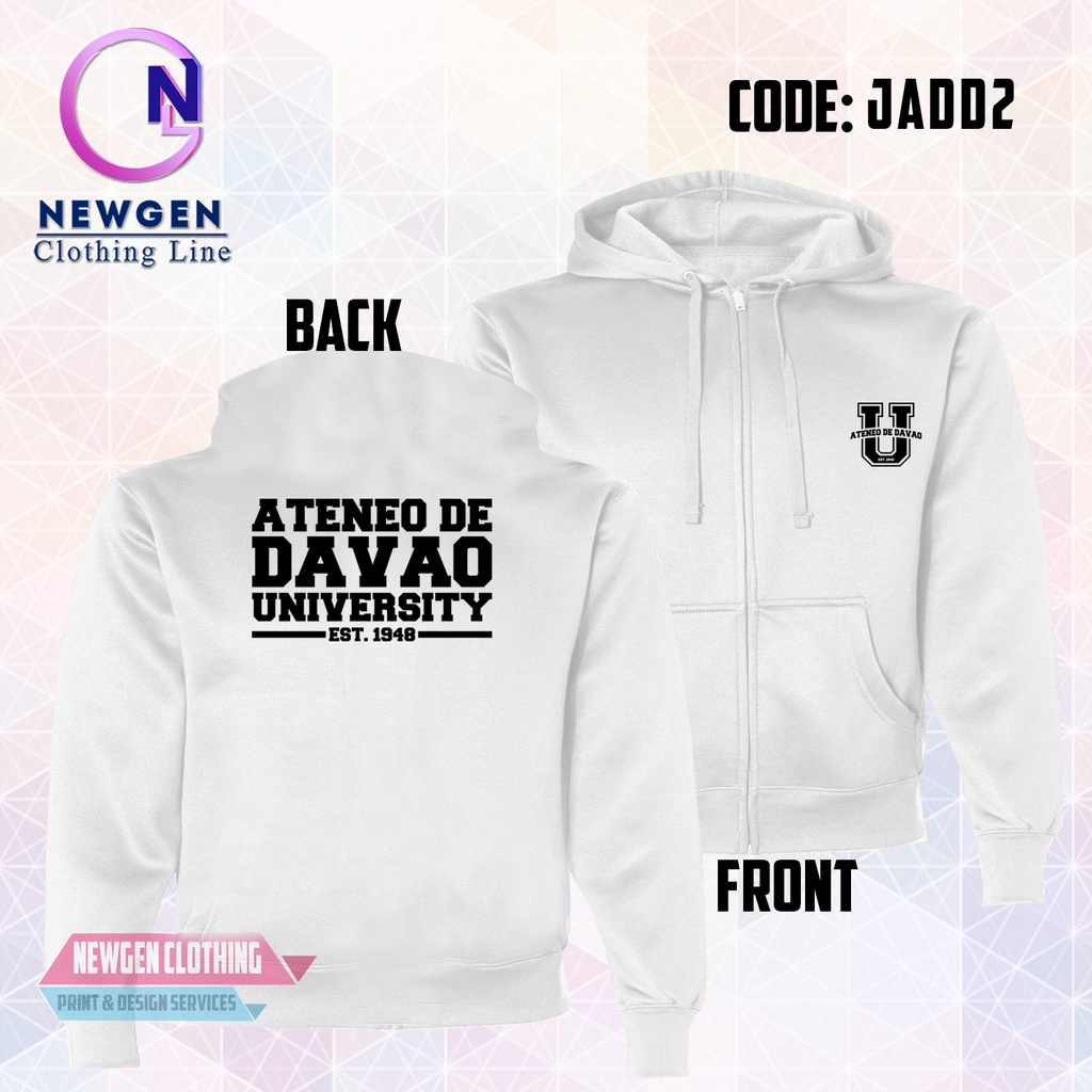 HOODIE JACKET JADD2 -ATENEO DE DAVAO UNIVERSITY | Shopee Philippines
