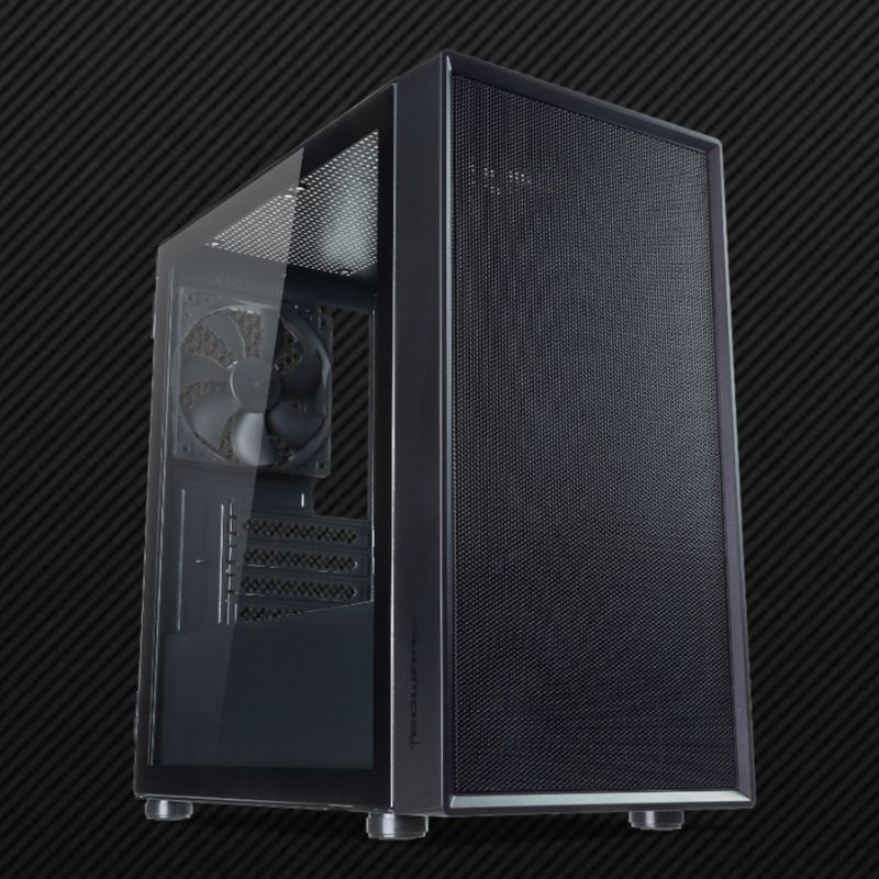 Tecware Nexus Air M2 Black White Mesh MATX Desktop Computer PC Case ...